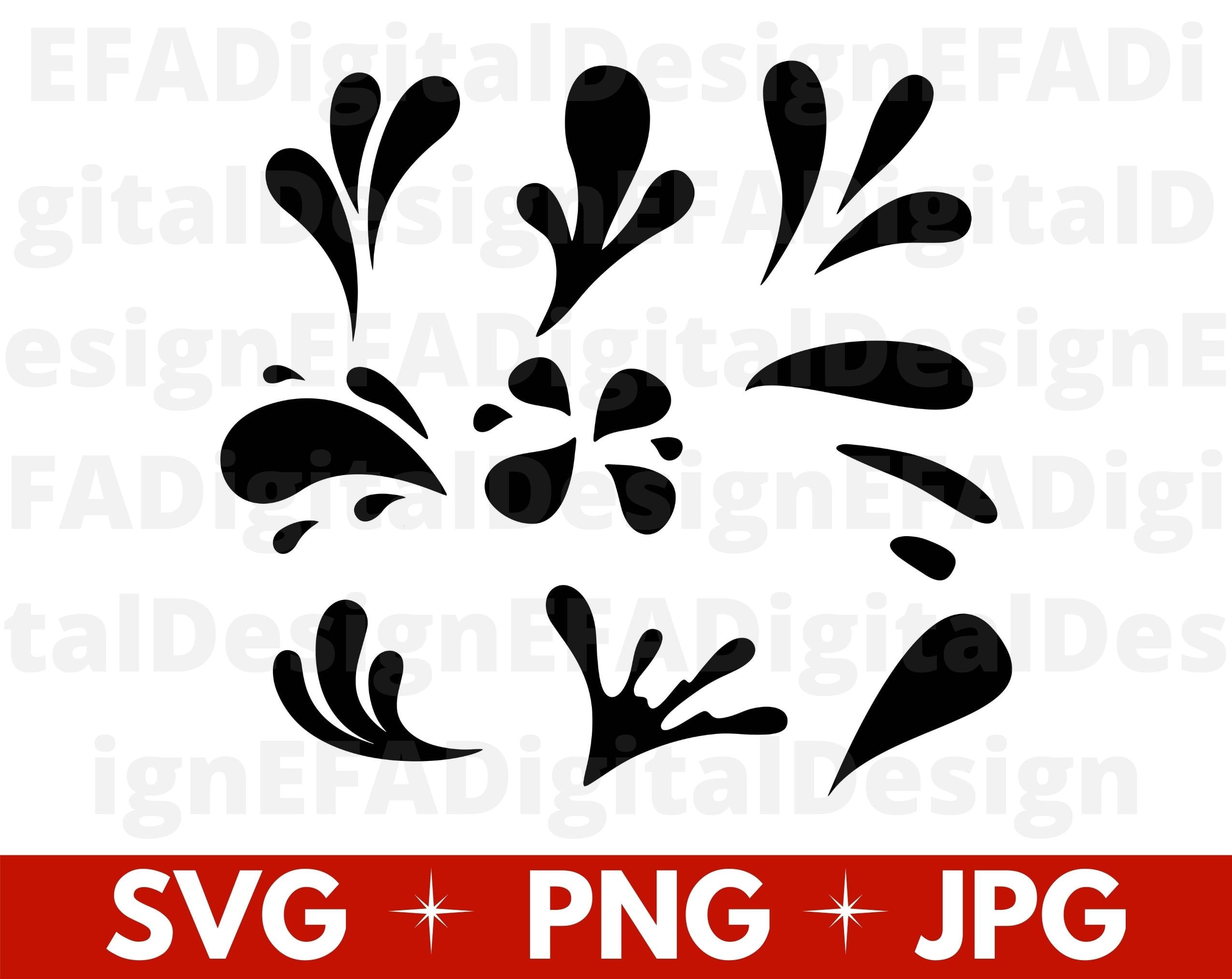 Black Water Splashes SVG, PNG, JPG Bundle - Etsy
