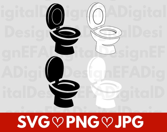 Toilet Bowl Bundle SVG Cut File Toilet Bowl 4 Different - Etsy