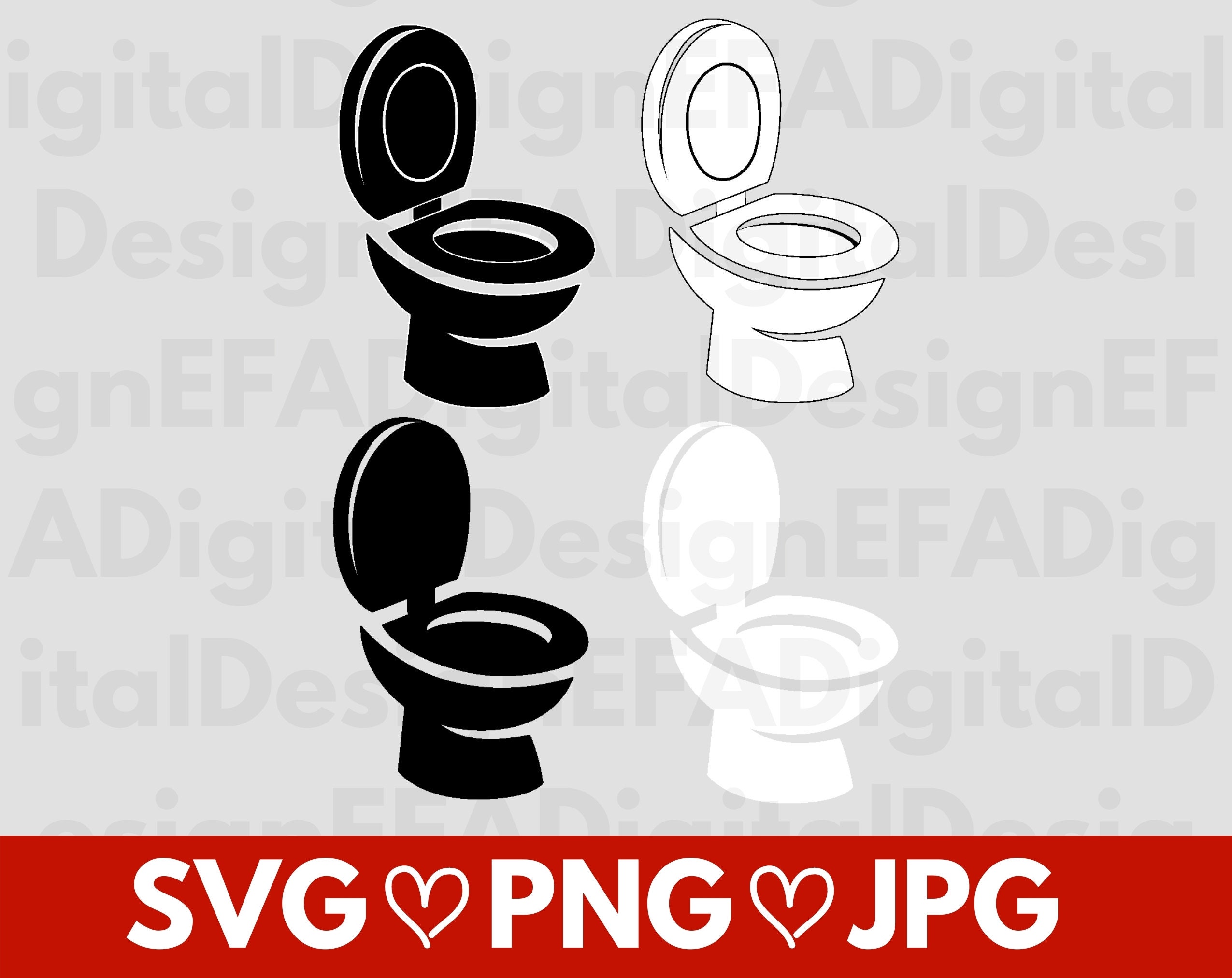 Toilet Bowl Bundle SVG Cut File, Toilet Bowl 4 Different Design, Closet ...