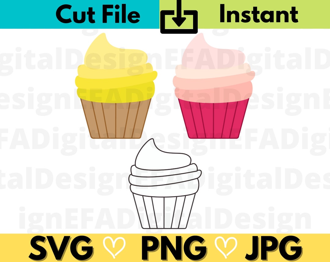 Cupcake SVG Bundle, Muffin Svg, Cupcake Bakery, Birthday, Dessert ...
