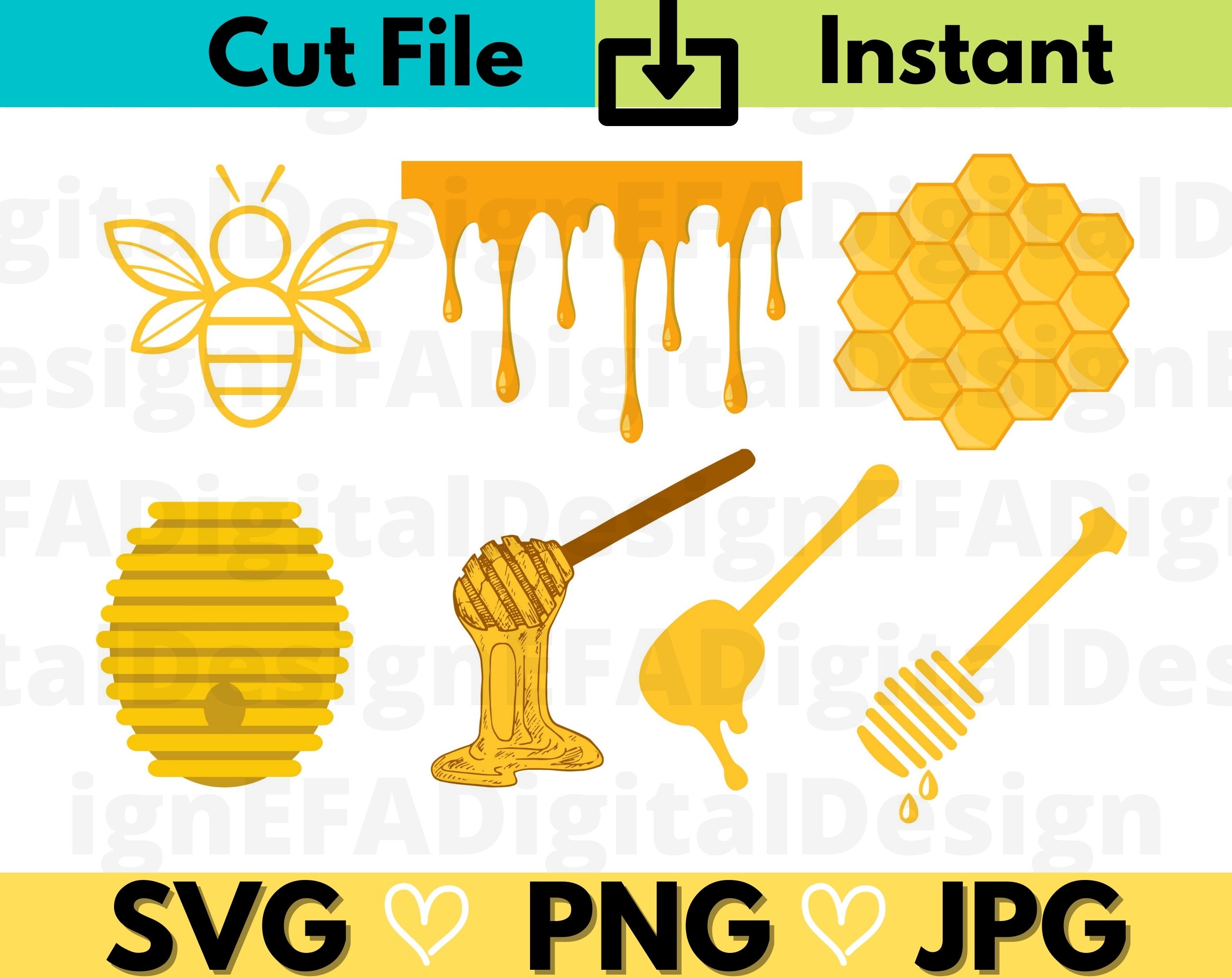 Honeycomb SVG Bundle Bee Svg Honey Drip Svg Honeycomb - Etsy