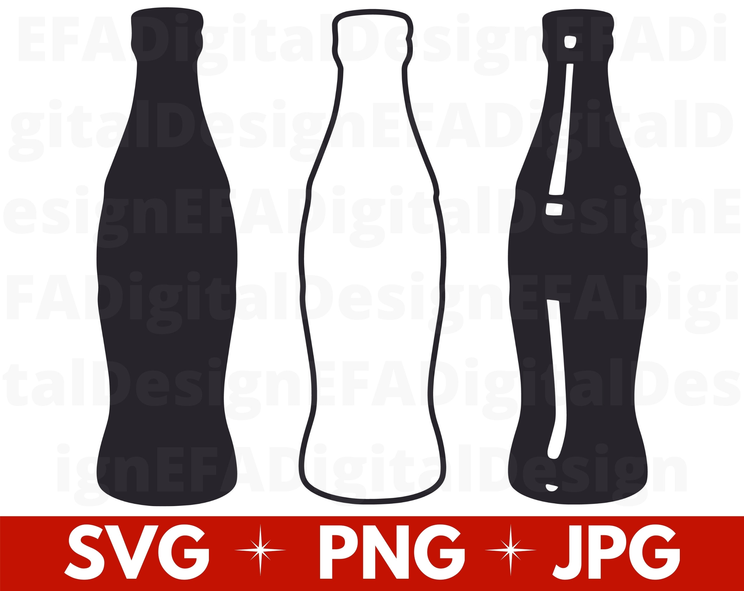 Soda Bottle Bundle SVG Cut File & Clipart, Jpg, Png, Quick Download - Etsy