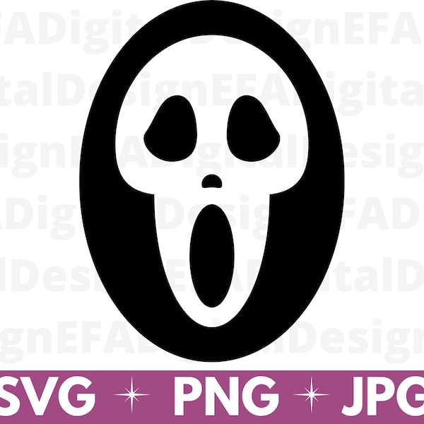 Horror Scary Mask Svg - Etsy