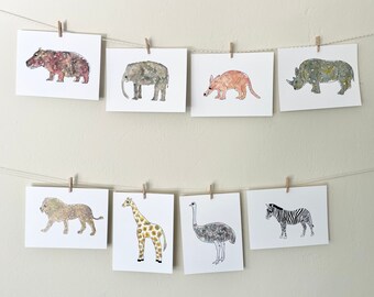 Safari Postcards - Etsy