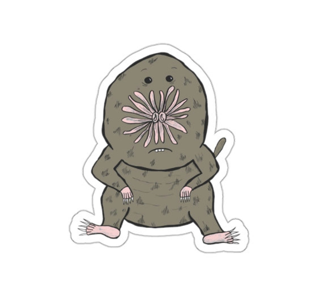 Star Nosed Mole Sticker - 4” Tall - Weatherproof Sticker - Etsy