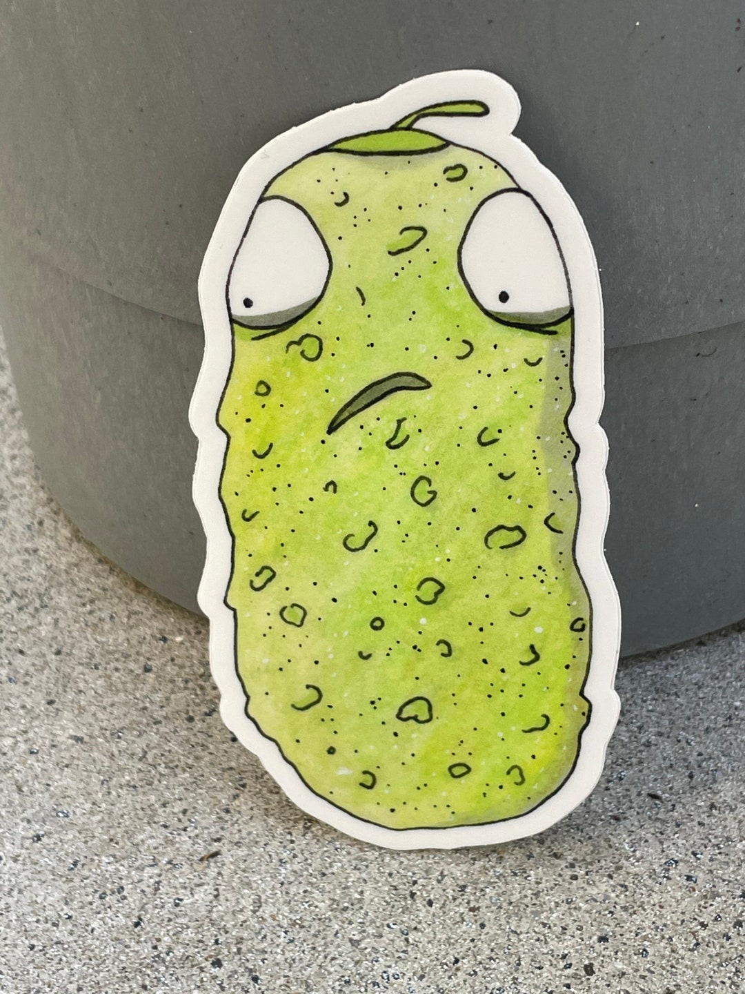 Grumpy Pickle Sticker - 4” Tall - Etsy