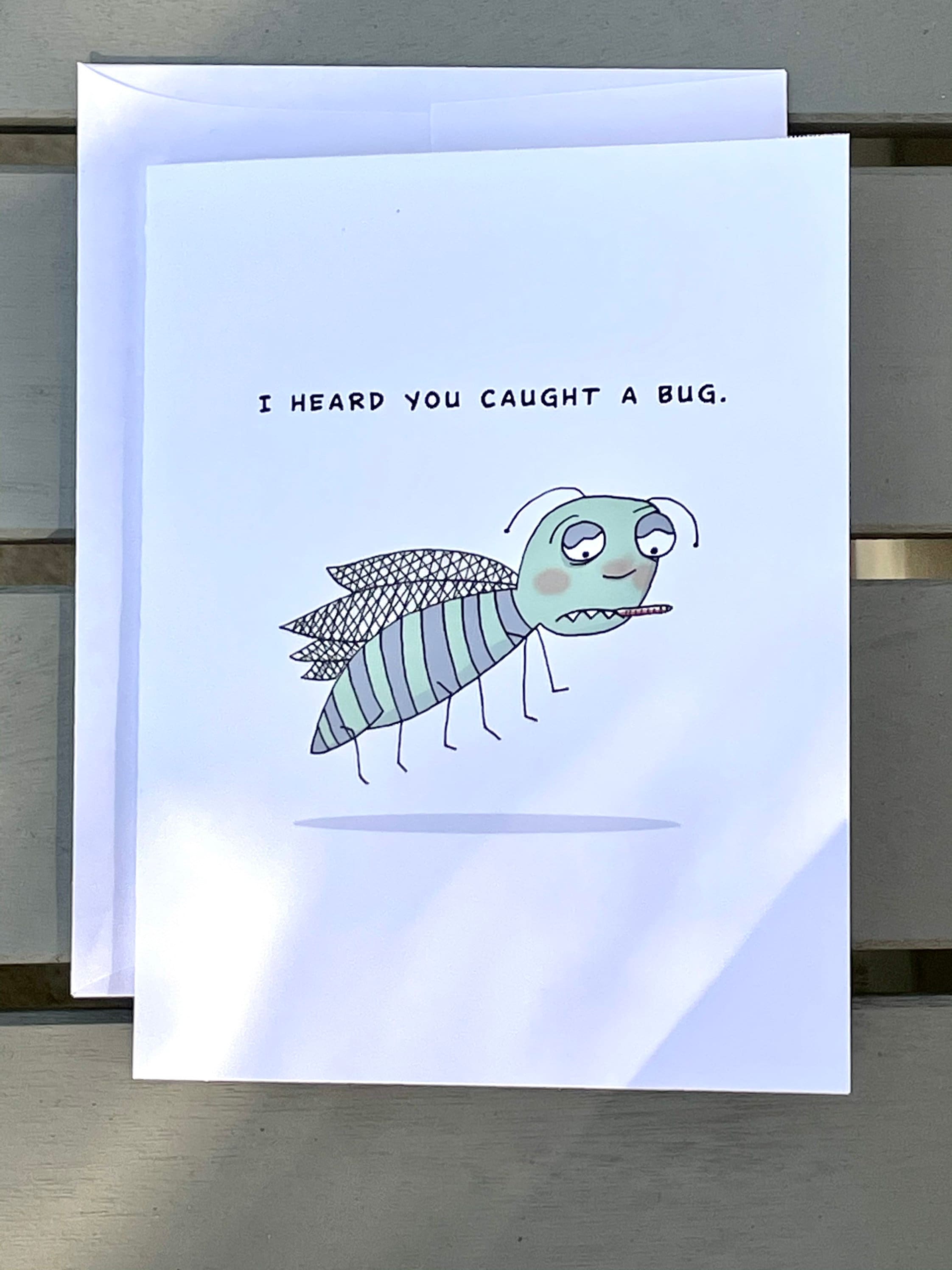 I Heard You Caught A Bug Greeting Card - Etsy UK