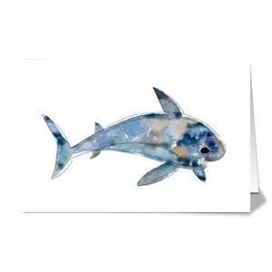 Set of 6 Ocean Animal Greeting Cards - 4"x6" Folded With Envelopes - Etsy