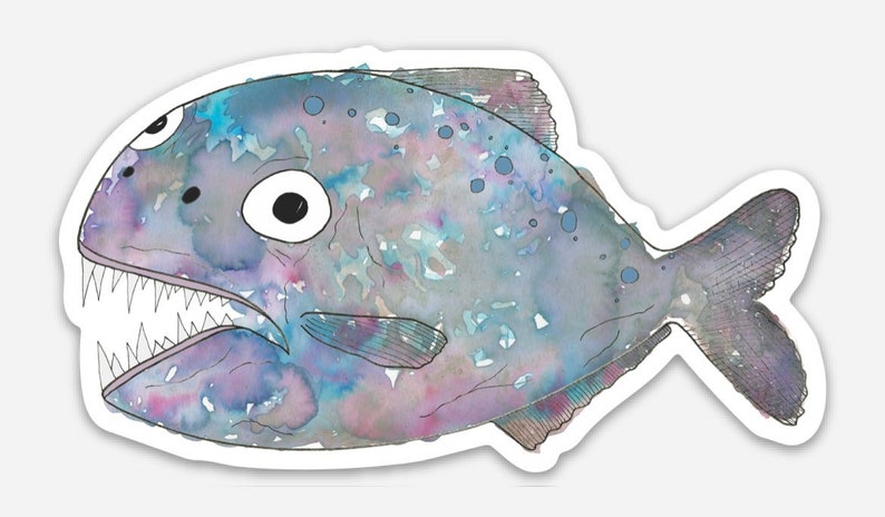 Piranha Sticker, Weatherproof - Etsy