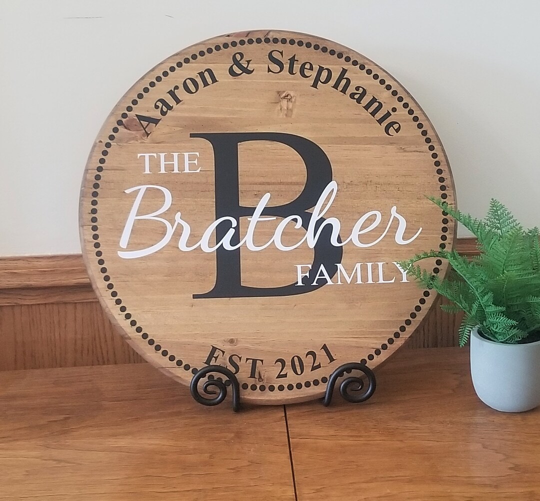 Customized Wood Round/family Sign/home Decor/wood Sign - Etsy