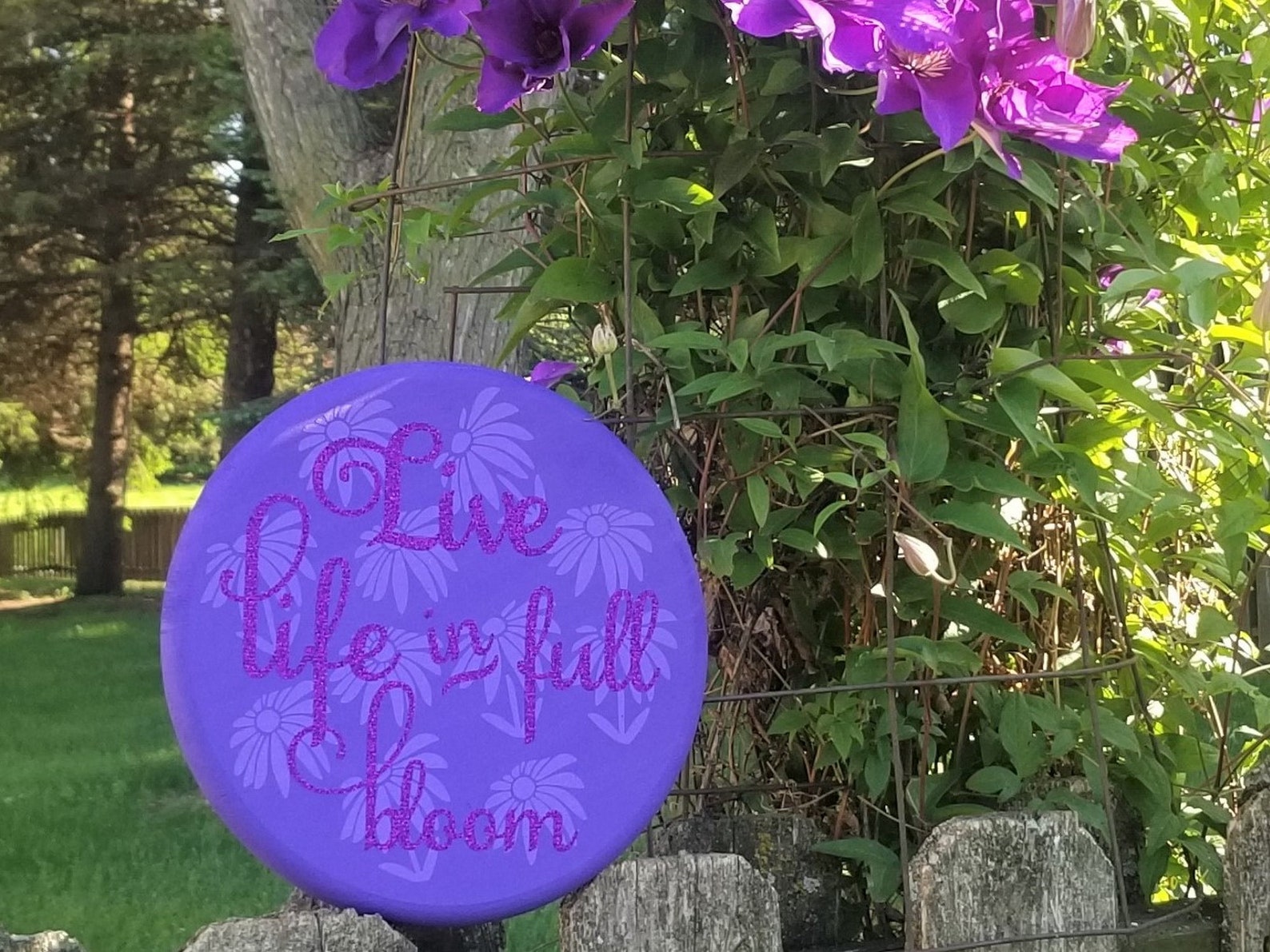 Wood round inspirational quote home decor wall hanging | Etsy