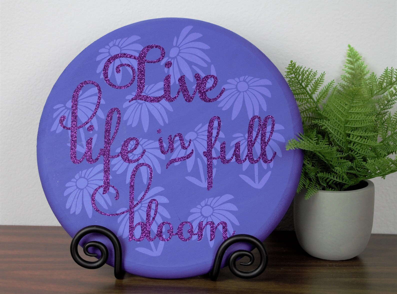 Wood round inspirational quote home decor wall hanging | Etsy