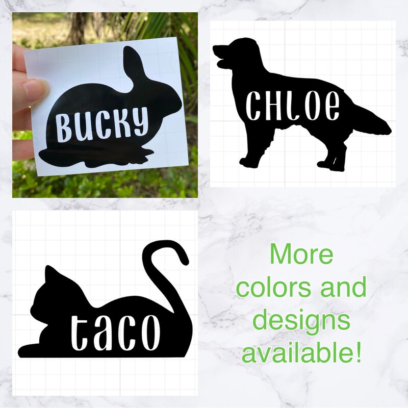 Vinyl Dog Decal - Etsy