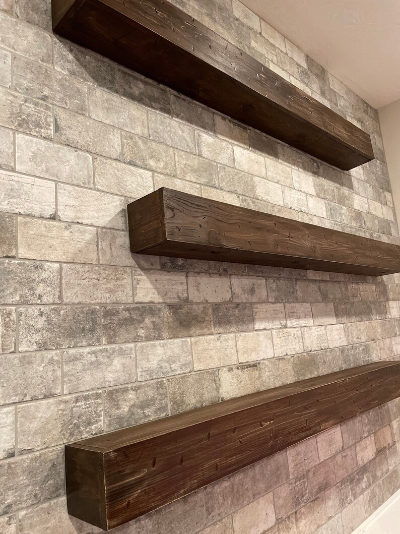 Rustic Beam Shelf - Etsy