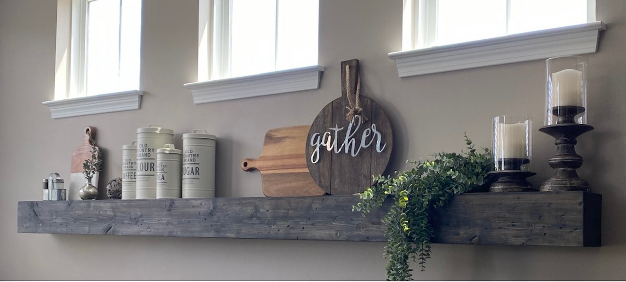 Rustic Beam Shelf - Etsy