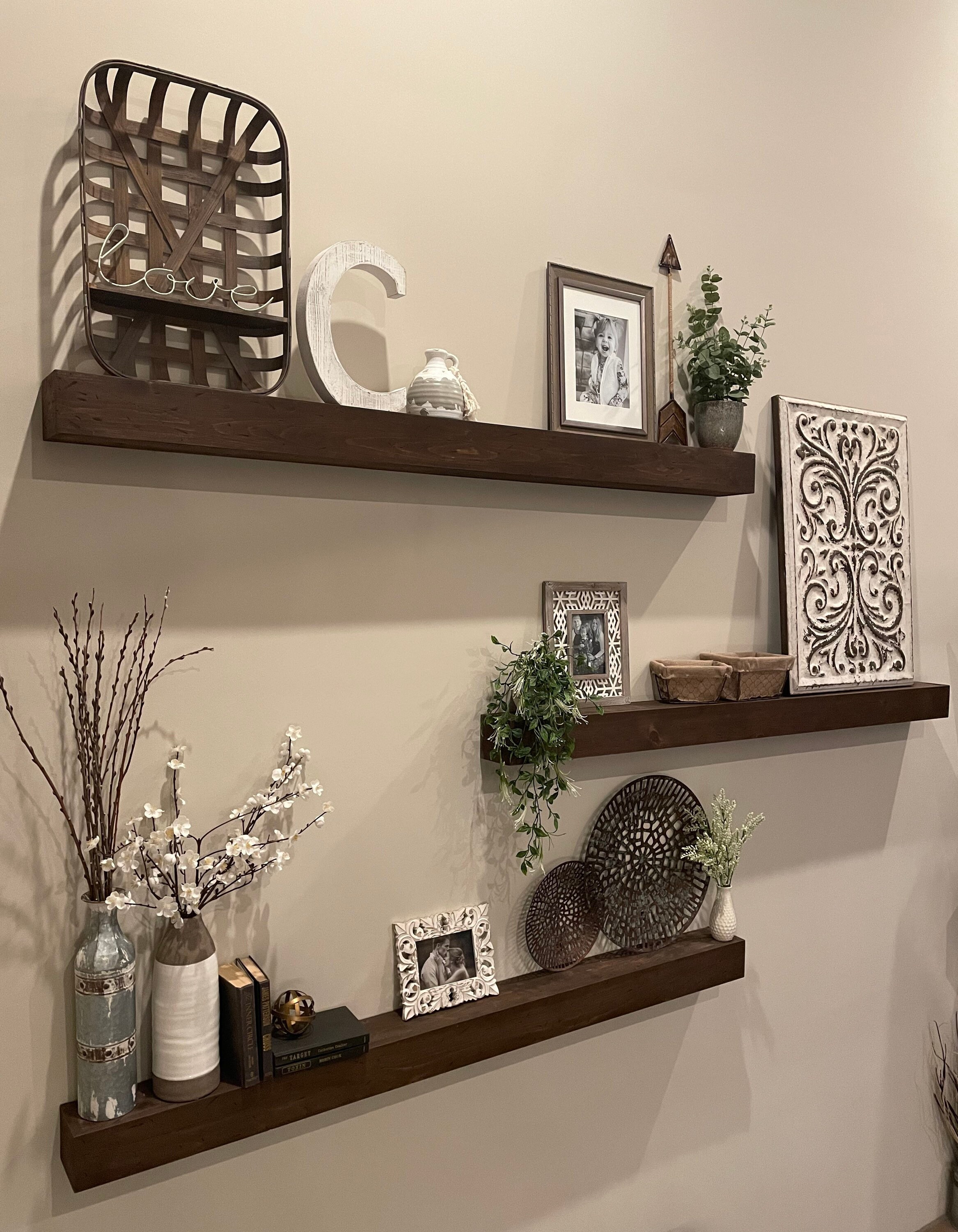 Rustic Beam Shelf - Etsy