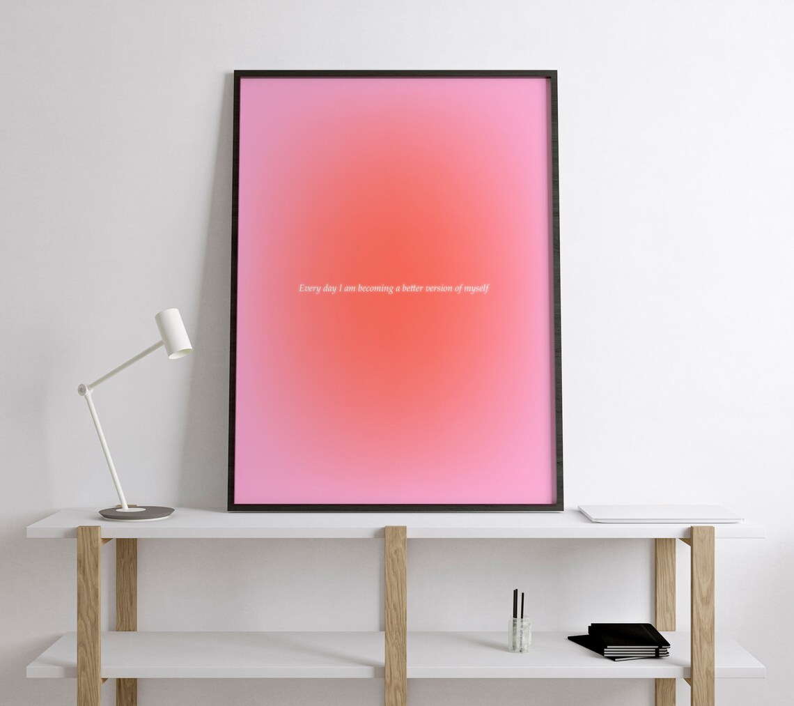 Aura Poster Aura Printable Abstract Colour Gradient Aura - Etsy