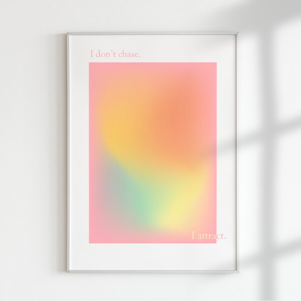 I Dont Chase I Attract Poster - Etsy
