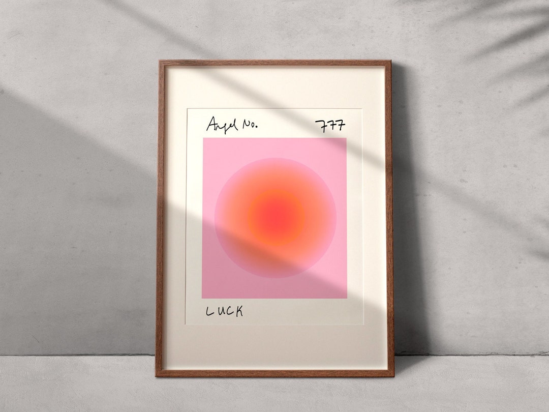777 Angel Number Poster, Auro Quotes Poster, Angel Number Wall Art ...