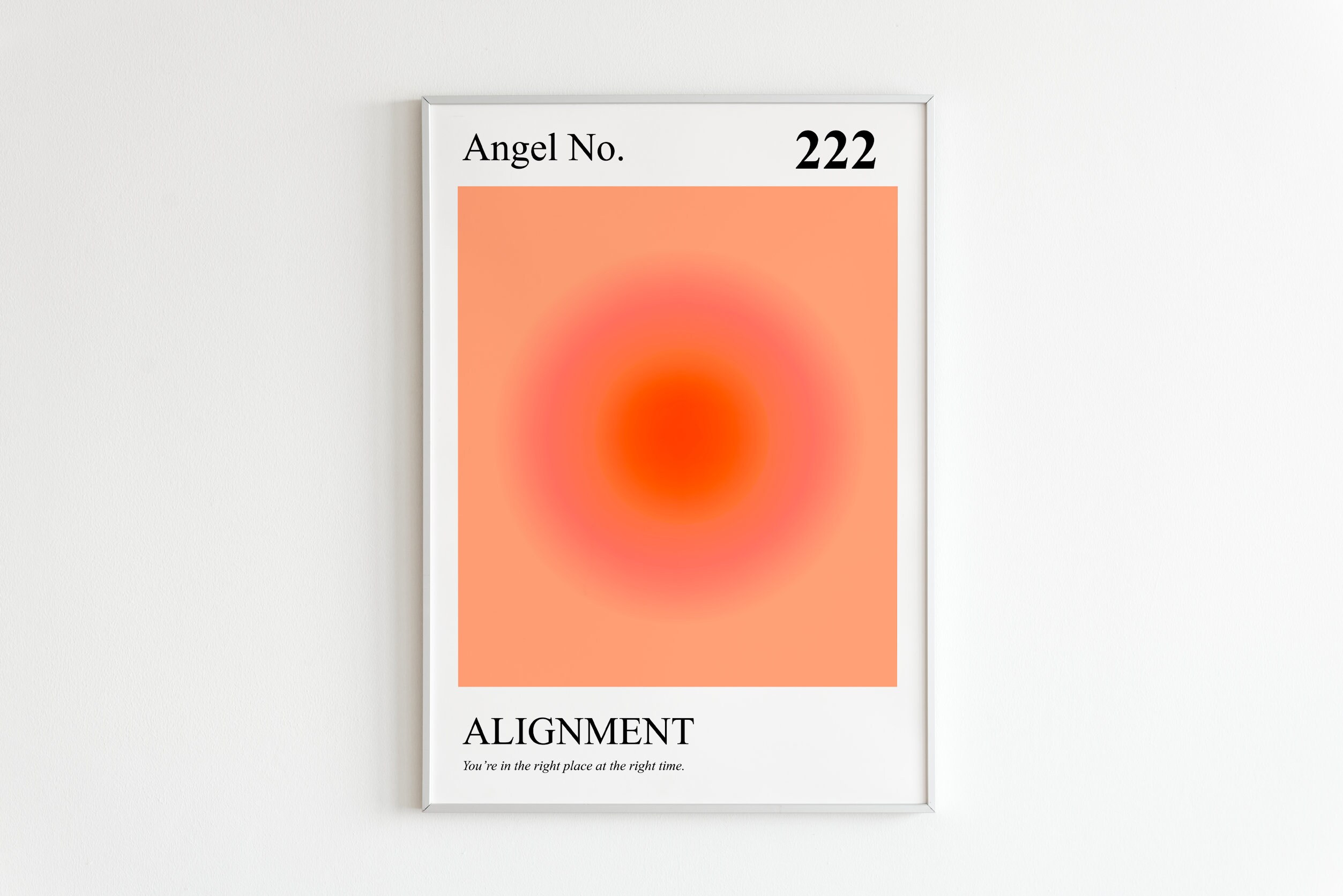 Angel Number Poster- 222 Print, Aura Poster, 222 Wall Art, Spiritual ...