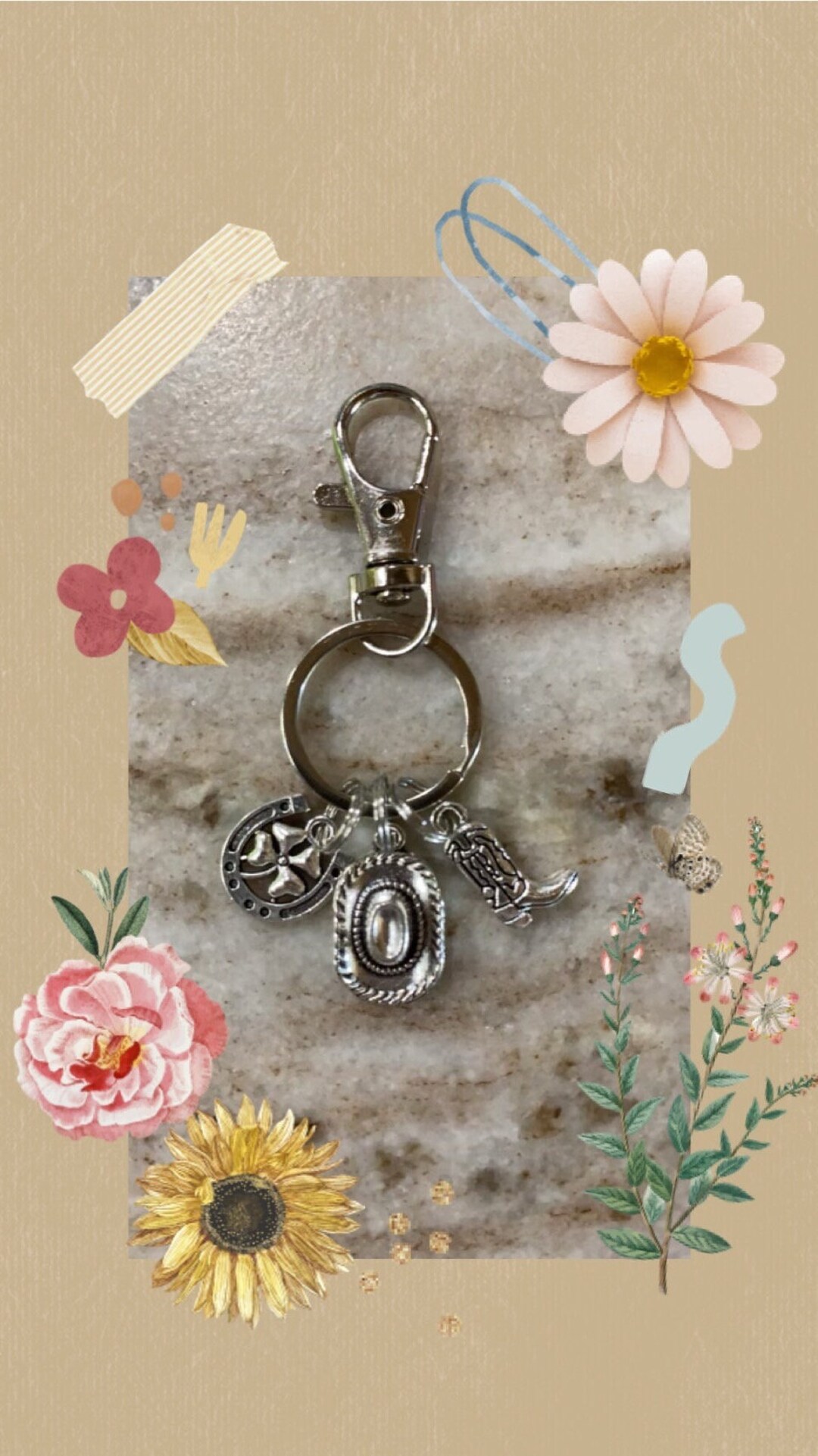 Western Key Chain - Etsy