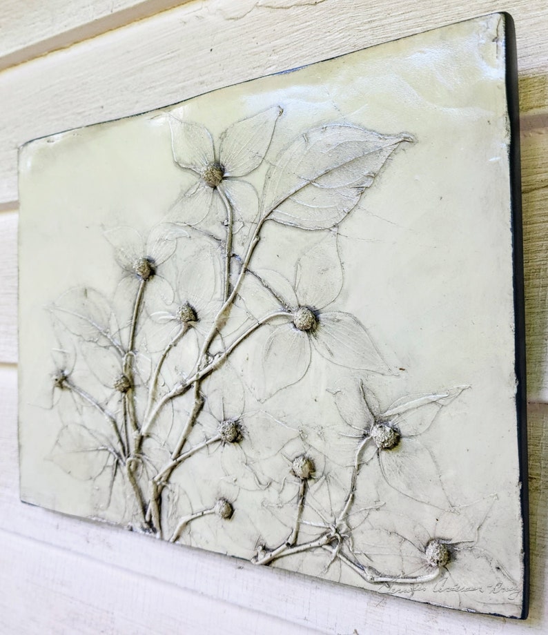 Plaster Botanical Bas Relief Artwork - Etsy