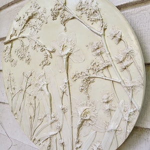 Plaster Botanical Bas Relief Artwork - Etsy
