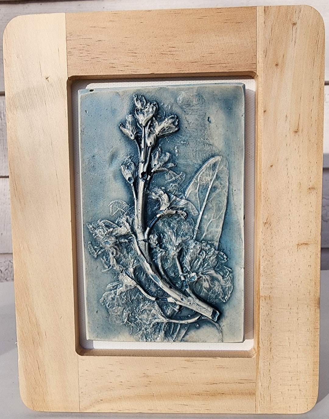 Plaster Botanical Bas Relief Artwork - Etsy