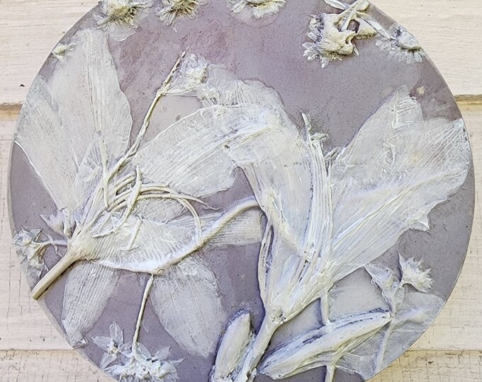 Plaster Botanical Bas Relief Artwork - Etsy