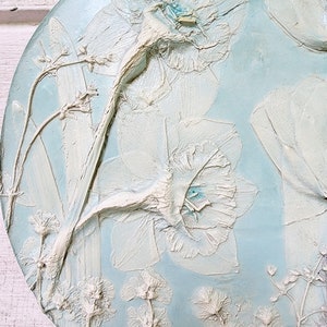 Plaster Botanical Bas Relief Artwork - Etsy