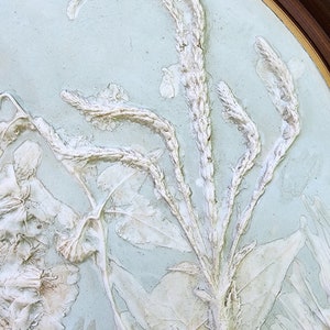 Plaster Botanical Bas Relief Artwork - Etsy