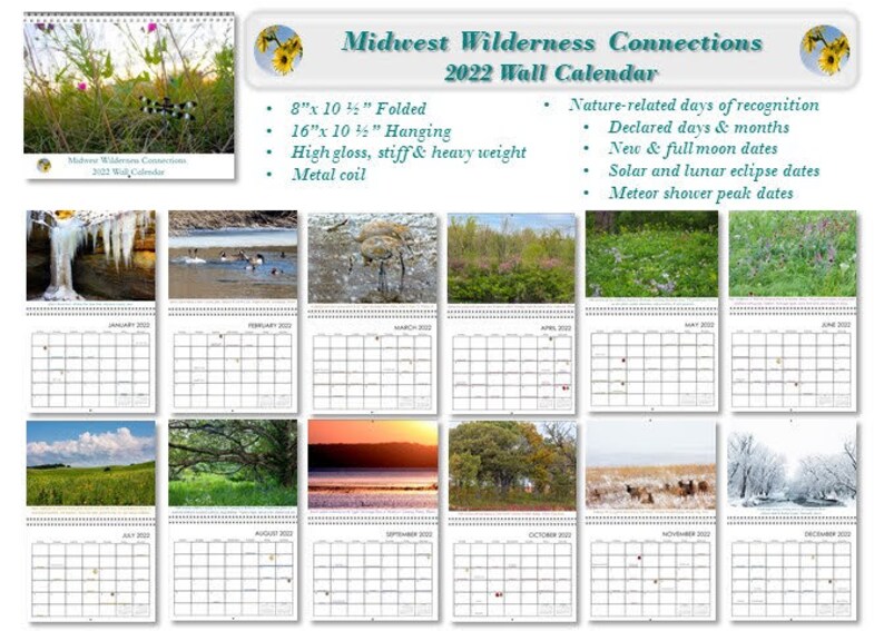Midwest Wilderness Connections 2022 Wall Calendar - Etsy