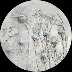 Coming Soon! Plaster Botanical Bas Relief Artwork - Etsy