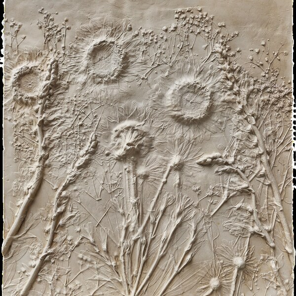 Botanical Bas Relief - Etsy