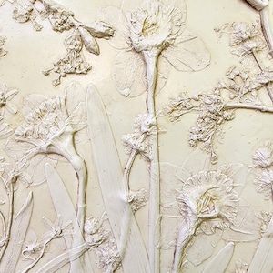 Plaster Botanical Bas Relief Artwork - Etsy