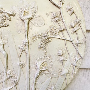 Plaster Botanical Bas Relief Artwork - Etsy