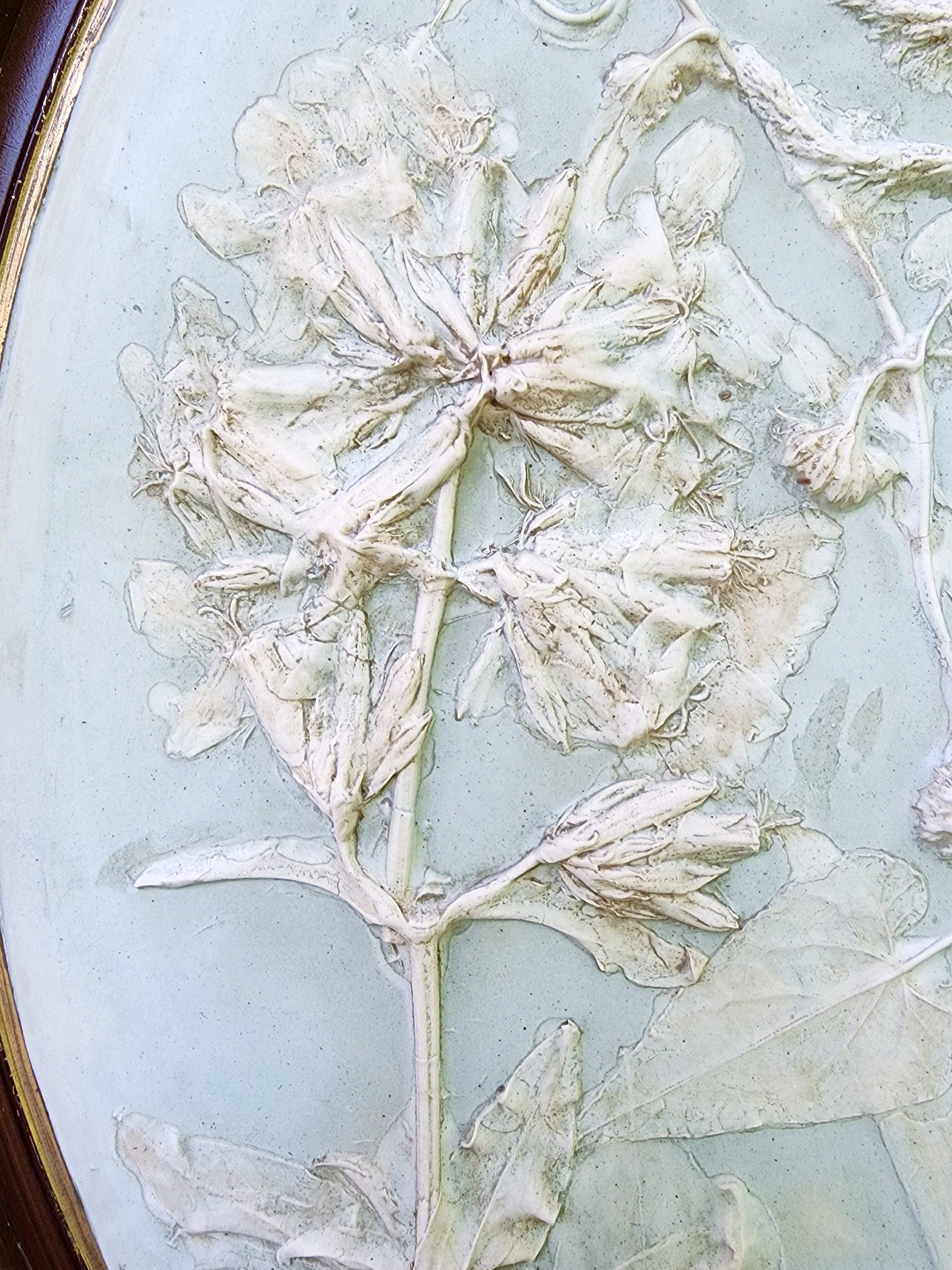 Plaster Botanical Bas Relief Artwork - Etsy