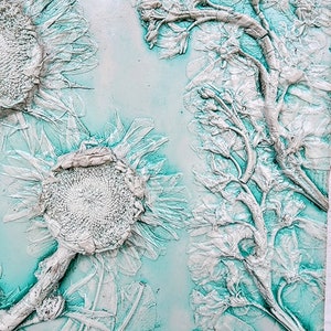 Plaster Botanical Bas Relief Artwork - Etsy