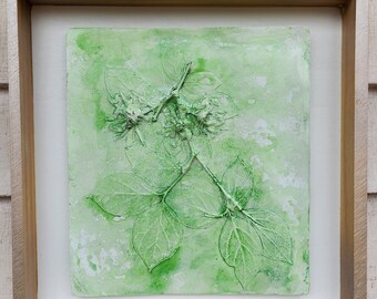 Plaster Botanical Bas Relief Artwork - Etsy