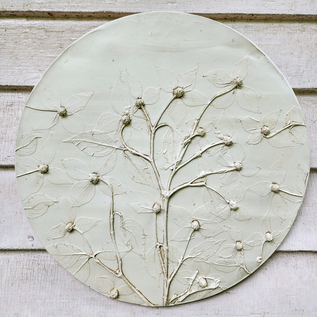Plaster Botanical Bas Relief Artwork - Etsy