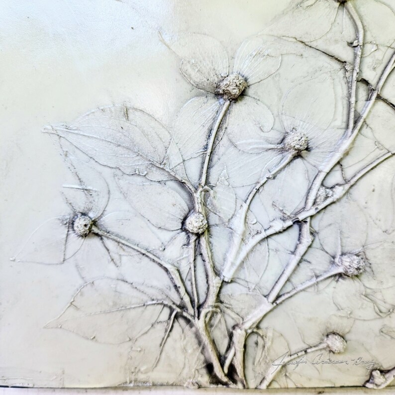 Plaster Botanical Bas Relief Artwork - Etsy