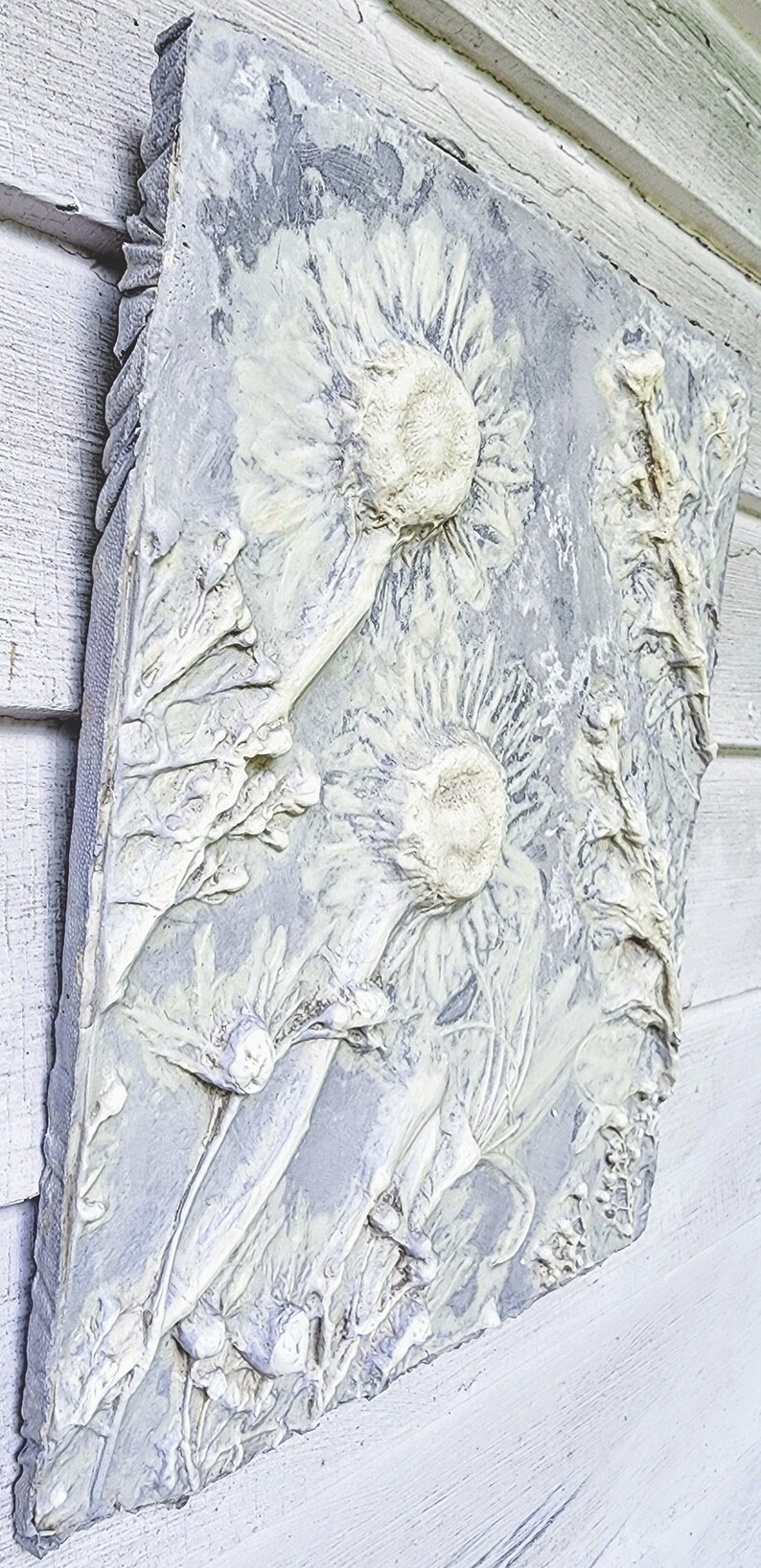 Plaster Botanical Bas Relief Artwork - Etsy