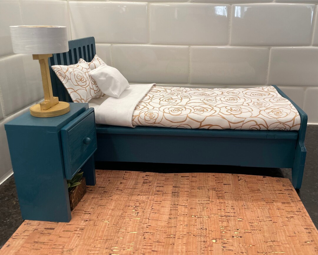 Doll Bed With Bedding and Side Table for 11 Inch Doll - Etsy Canada