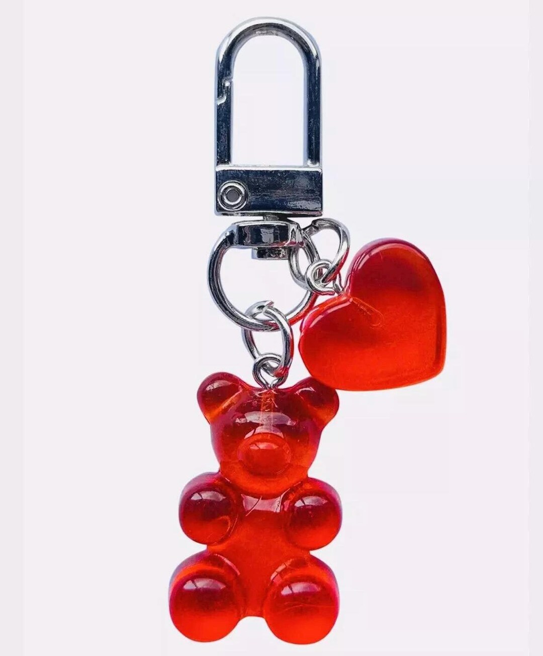Red Gummy Bear Key Ring Car Keys Chain Keyring Bear Girlfriend Gift 3D ...