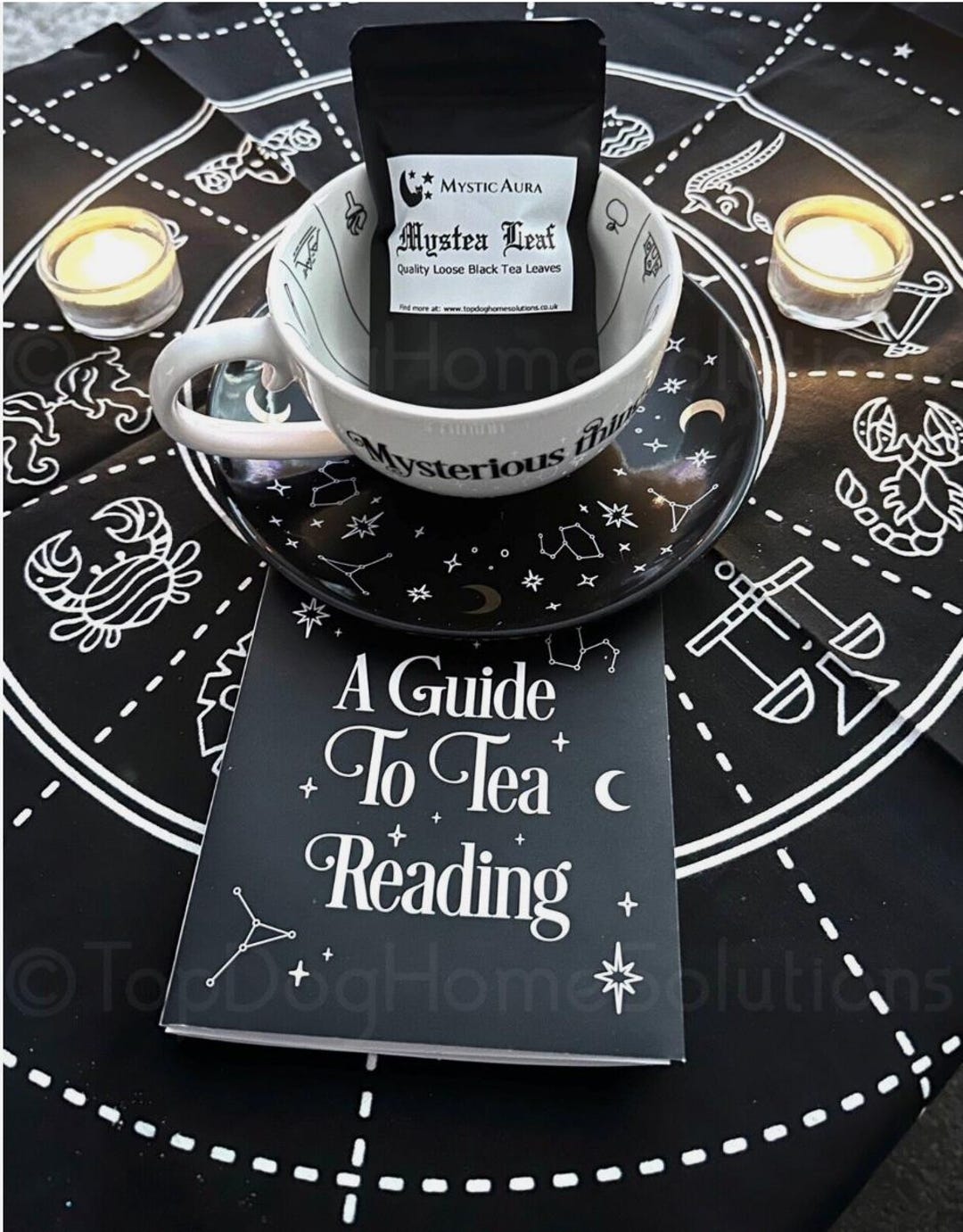 Gypsy Fortune Telling Tea Cup & Saucer Tea Leaf Reading Set Including ...