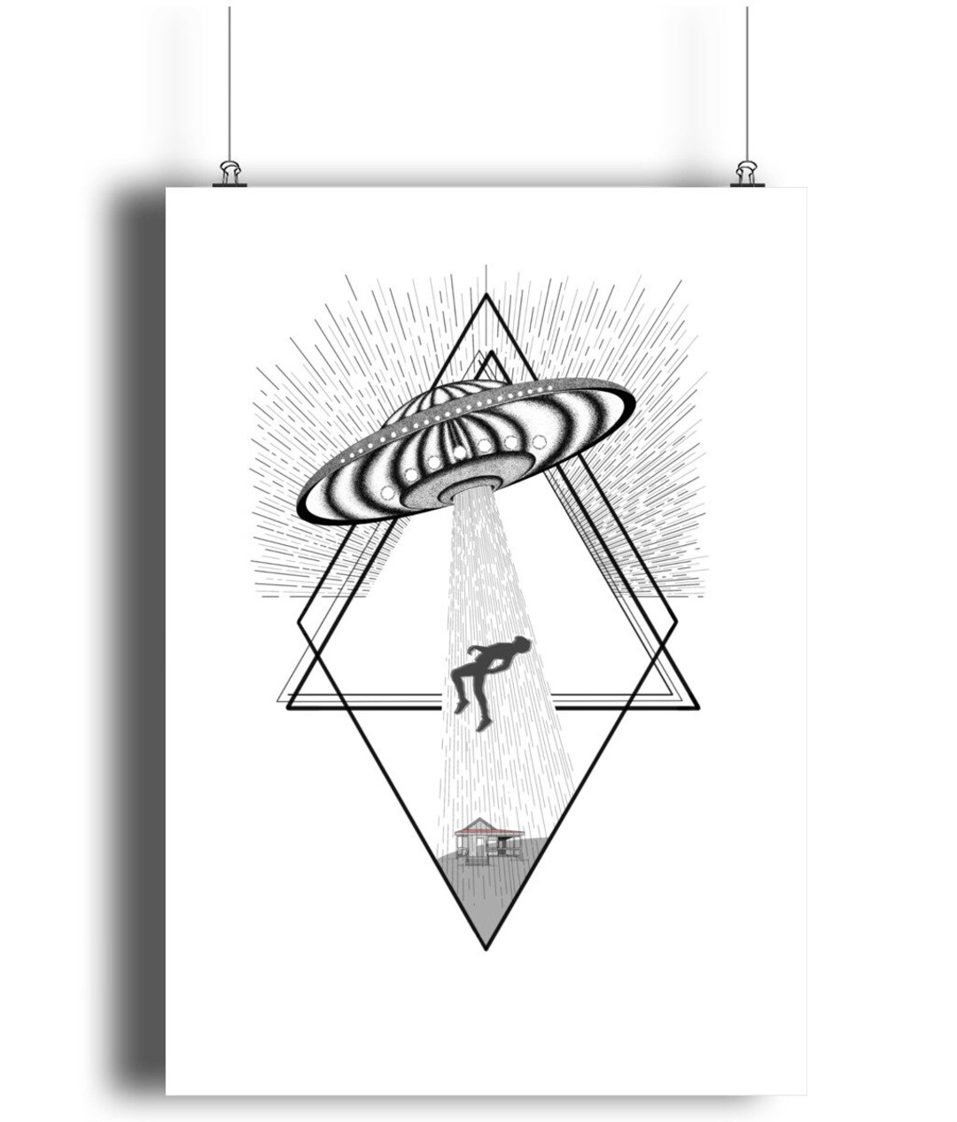 Alien Abduction A4 Portrait Matte Art Print - Etsy