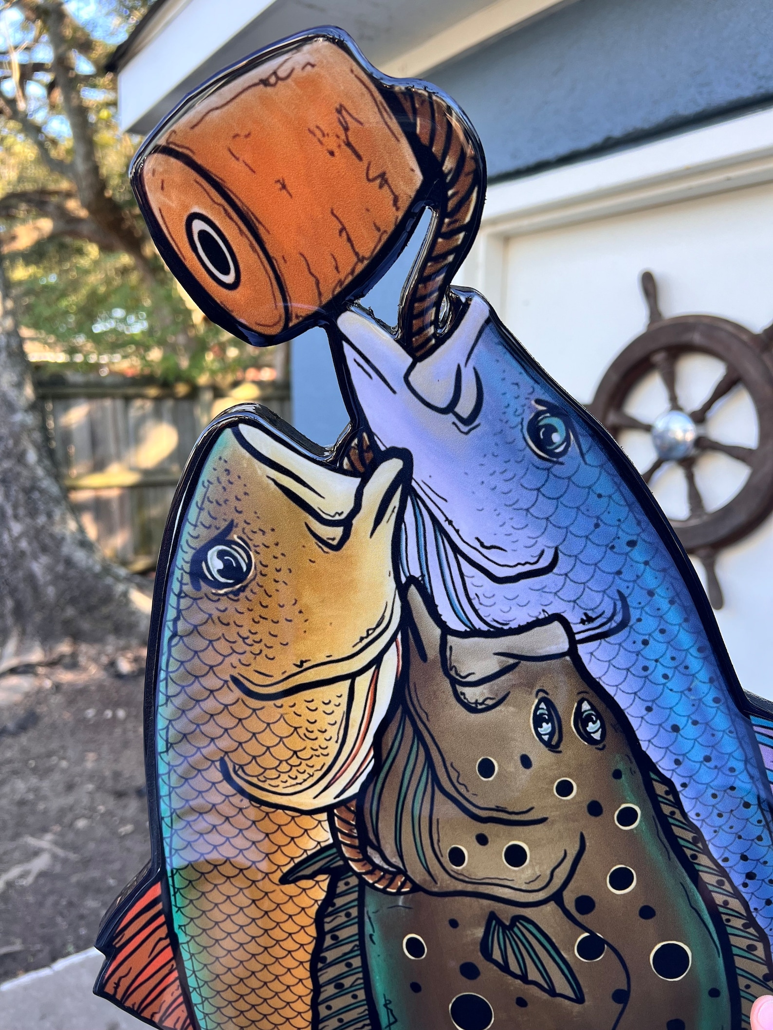 Inshore Stringer Slam Fish Art: Redfish, Flounder, Speckled Trout - Etsy