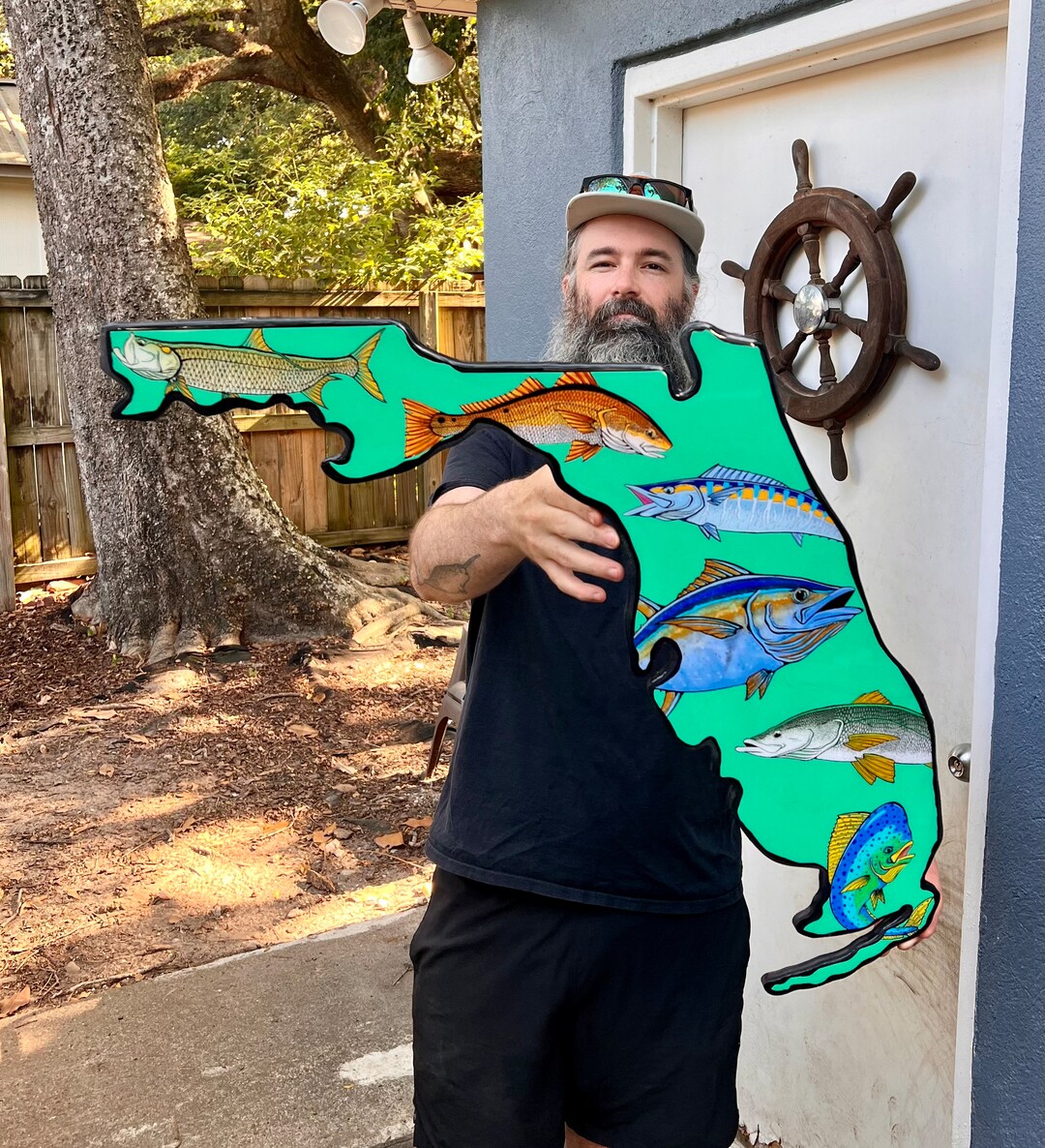 Florida Fishing Art: Inshore Offshore Fish Print - Etsy