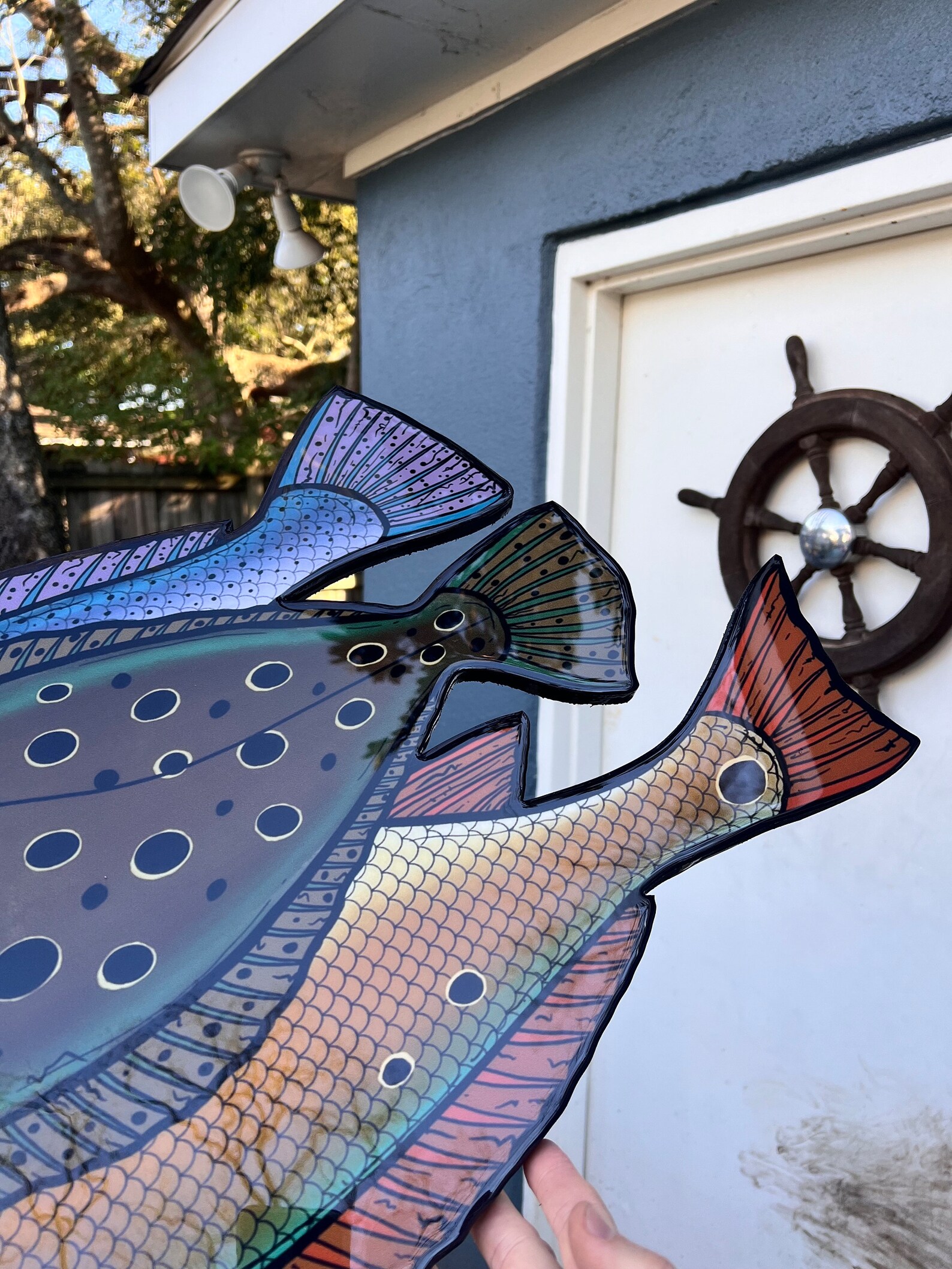 Inshore Stringer Slam Fish Art: Redfish, Flounder, Speckled Trout - Etsy
