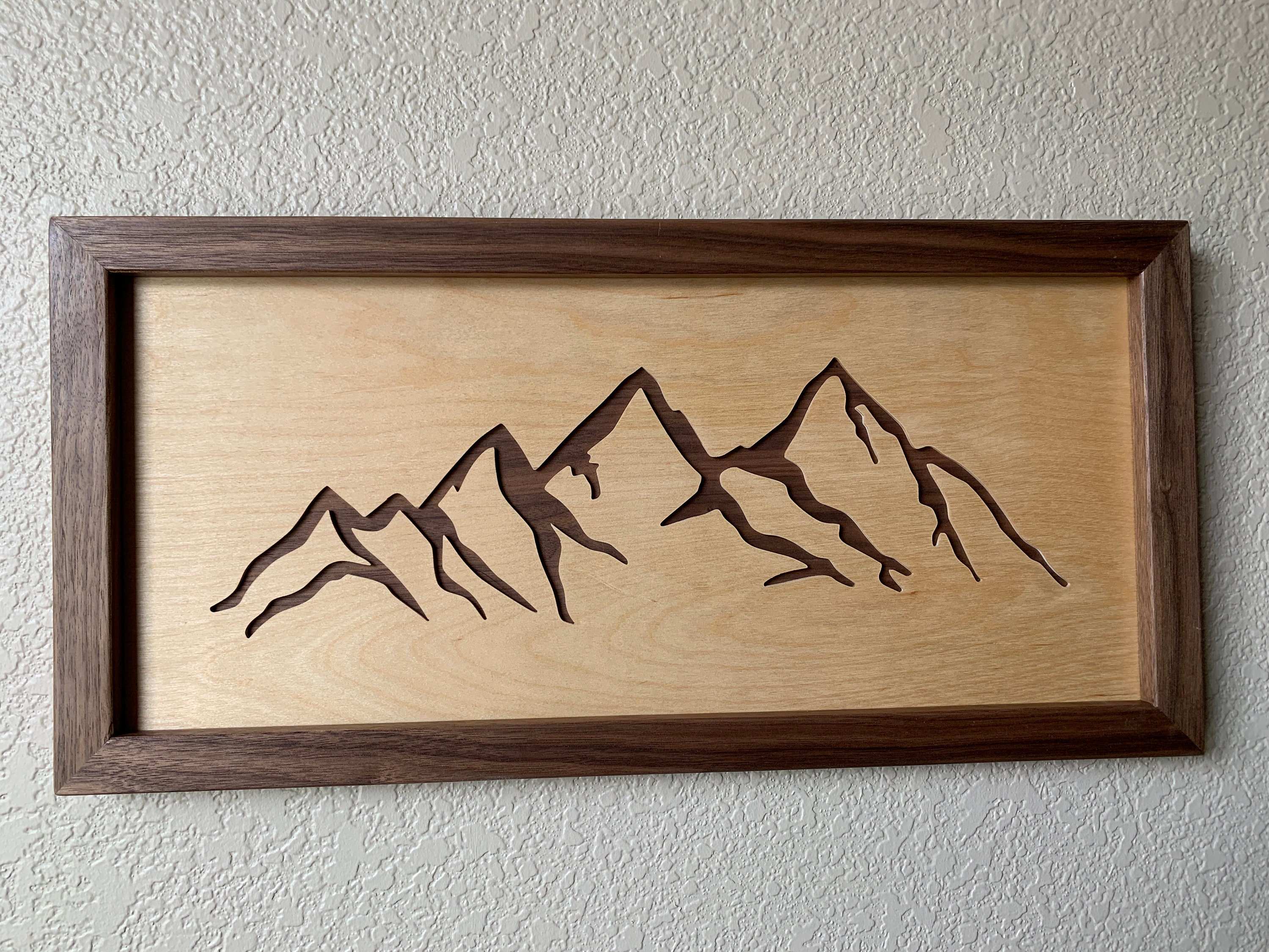 Mountain Scrollsaw Framed Scene Wall Art - Etsy
